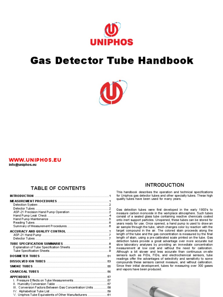 UNIPHOS Tubes Hand Book - Web | PDF | Humidity | Gases