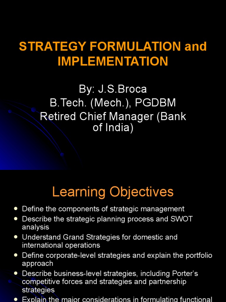 A Comprehensive Guide to Strategic Management: Formulation ...