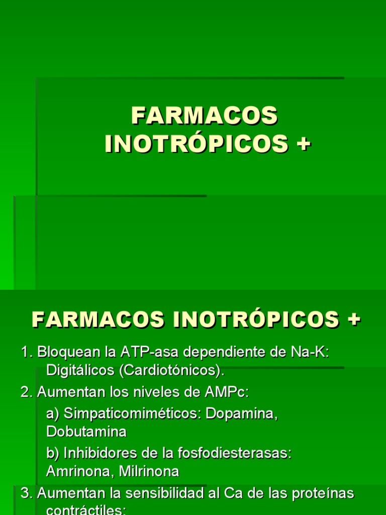 5 Farmacos Inotrópicos | Descargar gratis PDF | Drogas | Sistema ...