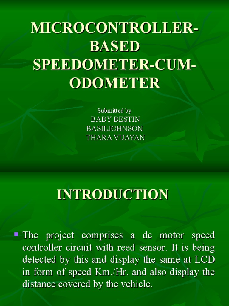 Microcontroller-Based Speedometer-Cum - Odometer | Download Free PDF | Switch | Microcontroller