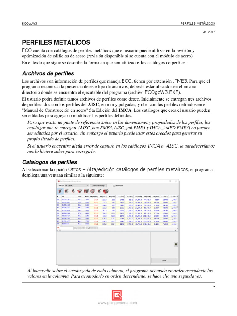 Perfiles Metalicos ECOgcW3 | PDF | Point and Click | Ventana (informática)