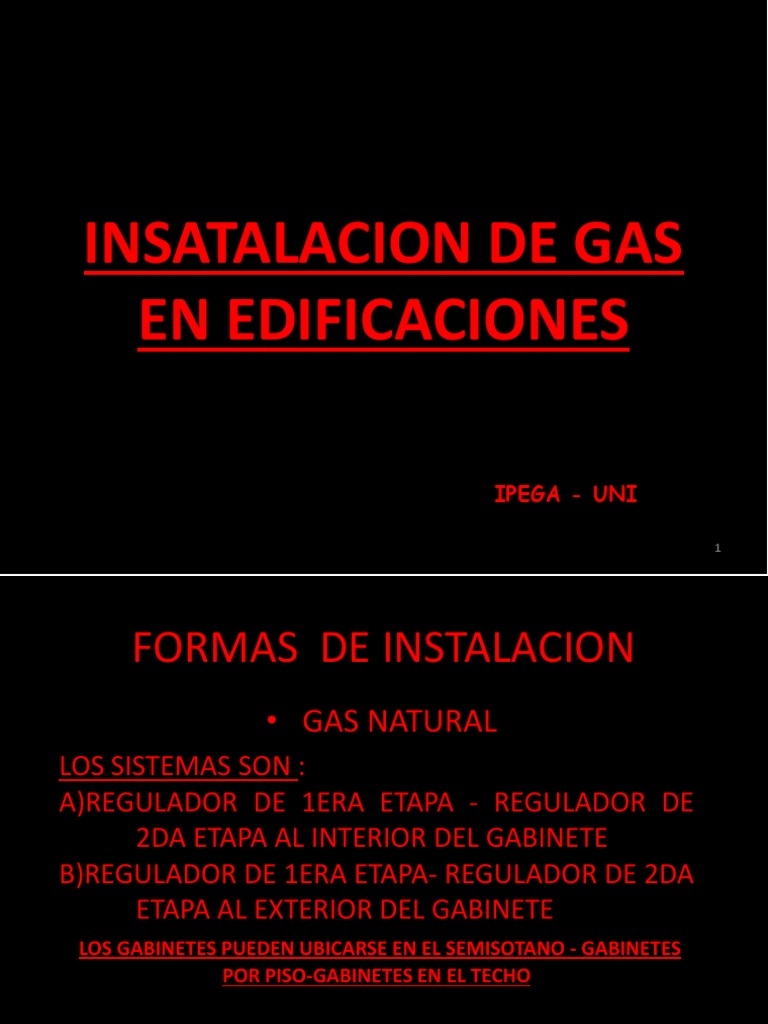 Instalacion de Gas en Edificaciones | PDF | Ingeniería de Procesos Químicos | Ingeniería de ...