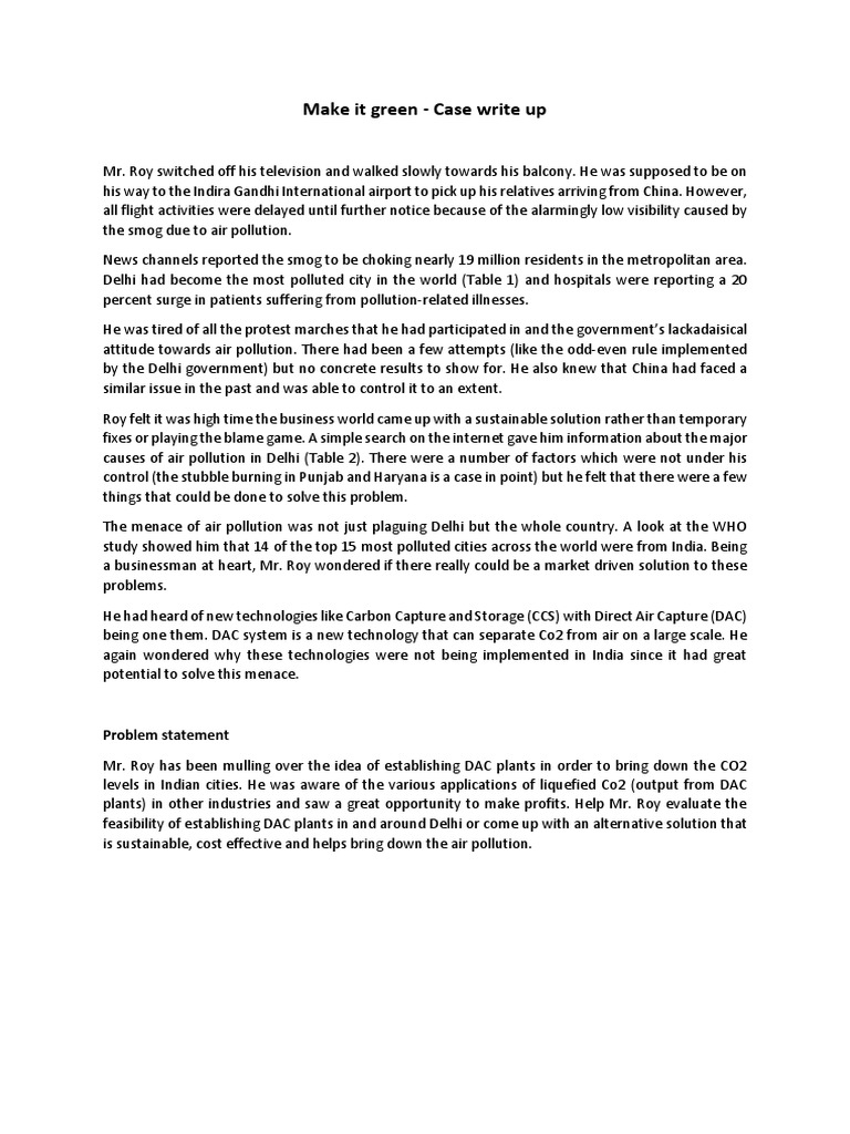 ENS Case Study of IIMB | PDF | Delhi | Smog