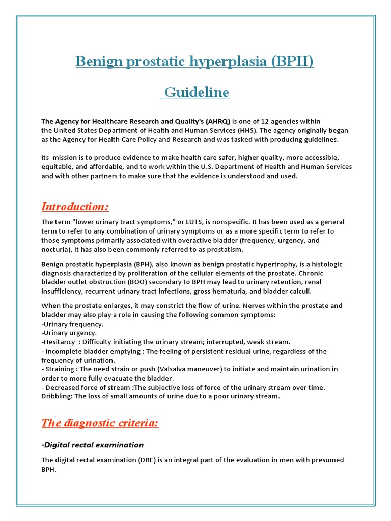 Benign Prostatic Hyperplasia PDF | PDF | Prostate Cancer | Urology