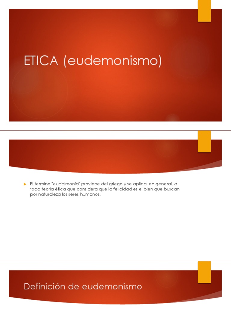 ETICA (Eudemonismo) | PDF | Felicidad | Metafísica