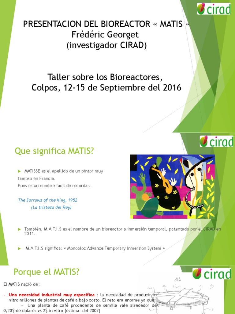 Bioreactor MATIS: Innovación en Cultivo In Vitro | PDF | Aluminio ...