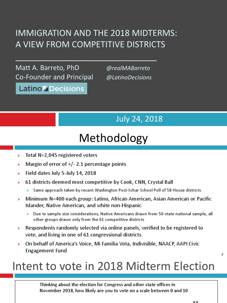 Immigration Poll July 2018 Slide Deck | PDF | Race And Ethnicity In The ...