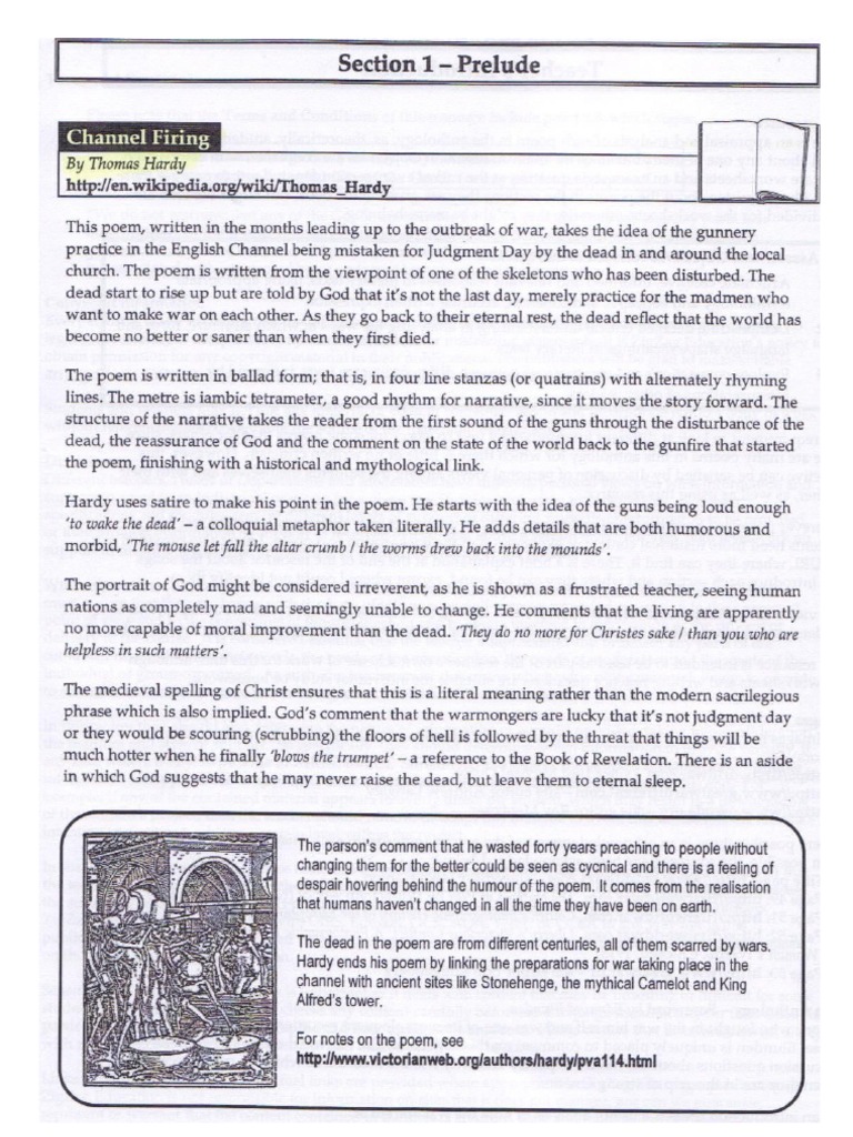 Channel Firing - Thomas Hardy | PDF