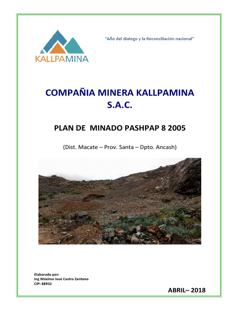 plan de minado mina | Topografía | Minería