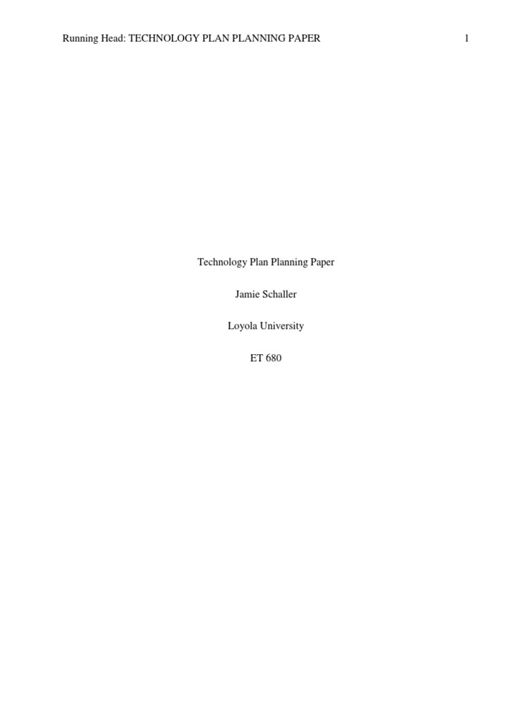 Technology Plan - Planning Paper | PDF | Individualized Education ...
