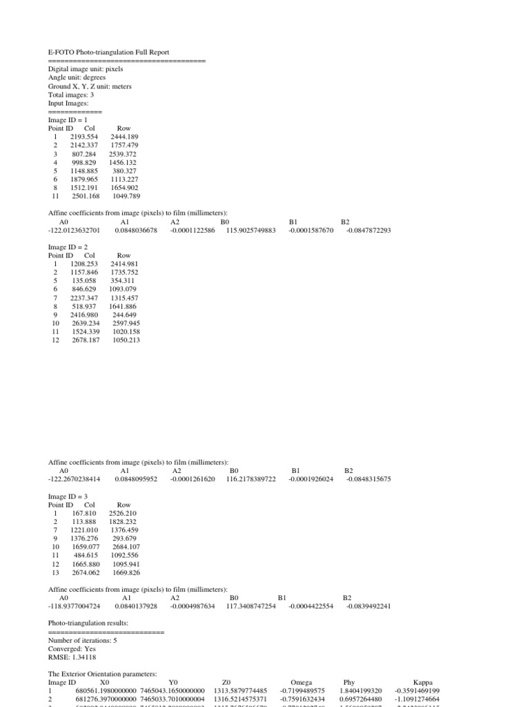 E Foto Triangulation Report | PDF | Multidimensional Signal Processing | Graphics