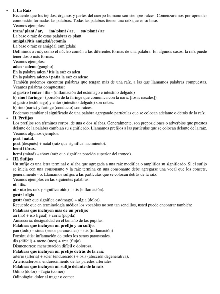 Manual Terminologia Medica | PDF | Palabra | Numero Gramatical