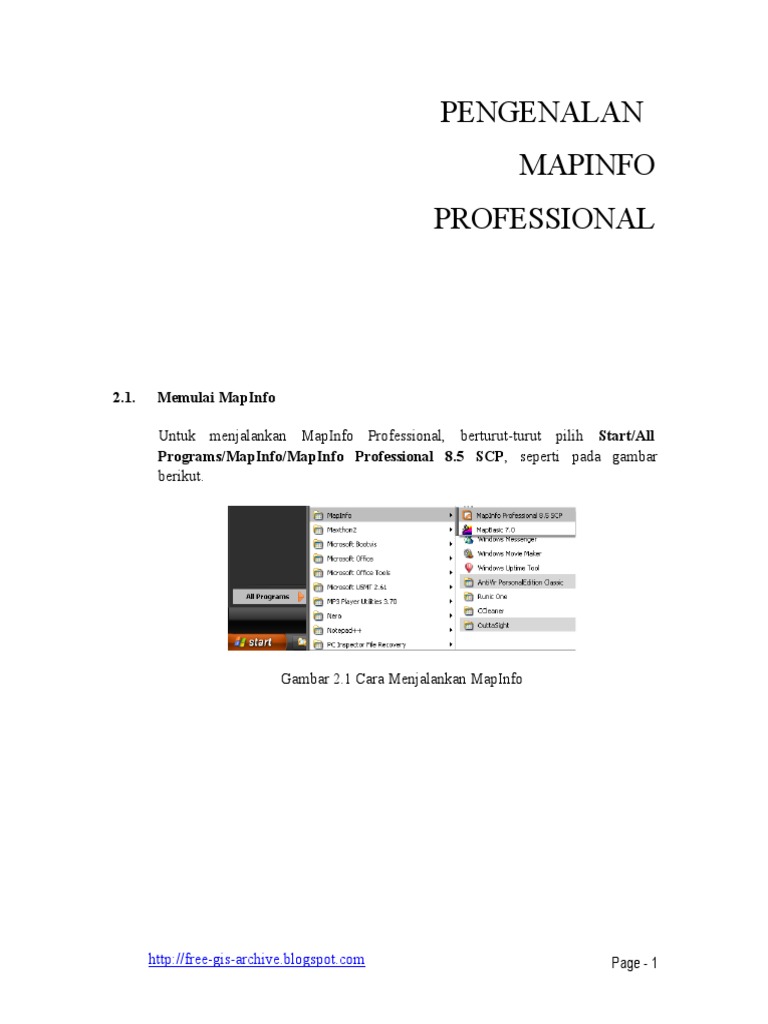 Modul Mapinfo Profesional New | PDF