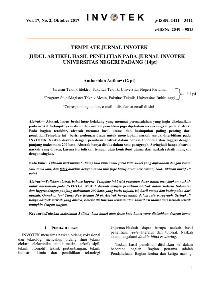 Template Invotek 2018 | PDF