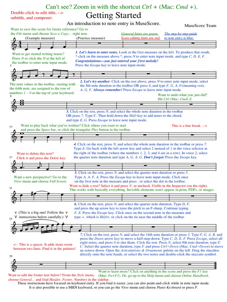MuseScore 2.0 Handbook | PDF | Computer Keyboard | Human–Computer ...