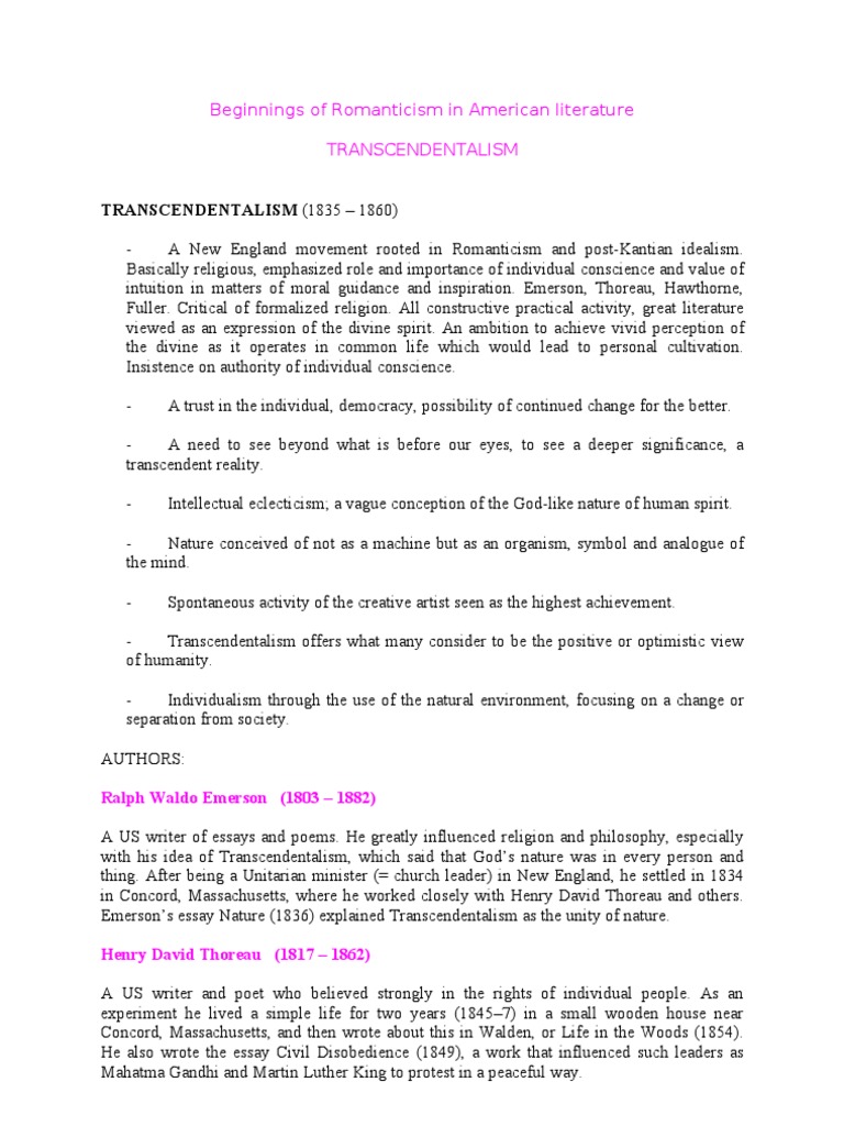 American Romanticism | PDF | Transcendentalism | Nathaniel Hawthorne