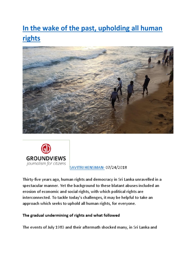 In The Wake of The Past, Upholding All Human Rights | PDF | Liberty ...