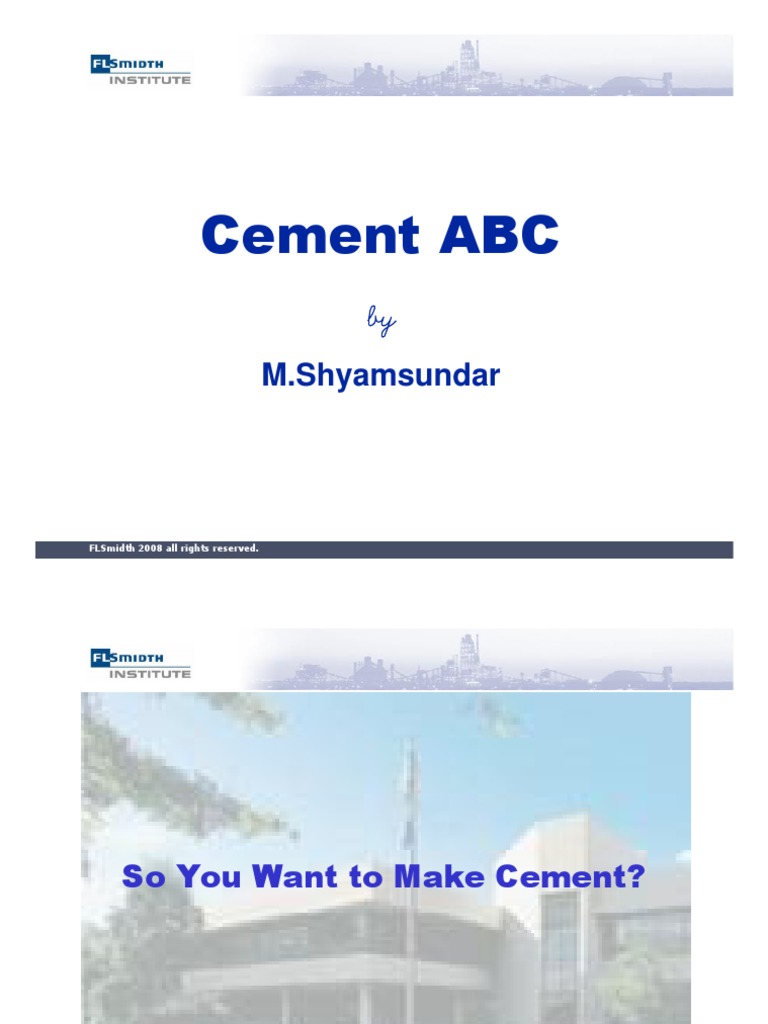 Cement ABC | Download Free PDF | Cement | Mortar (Masonry)