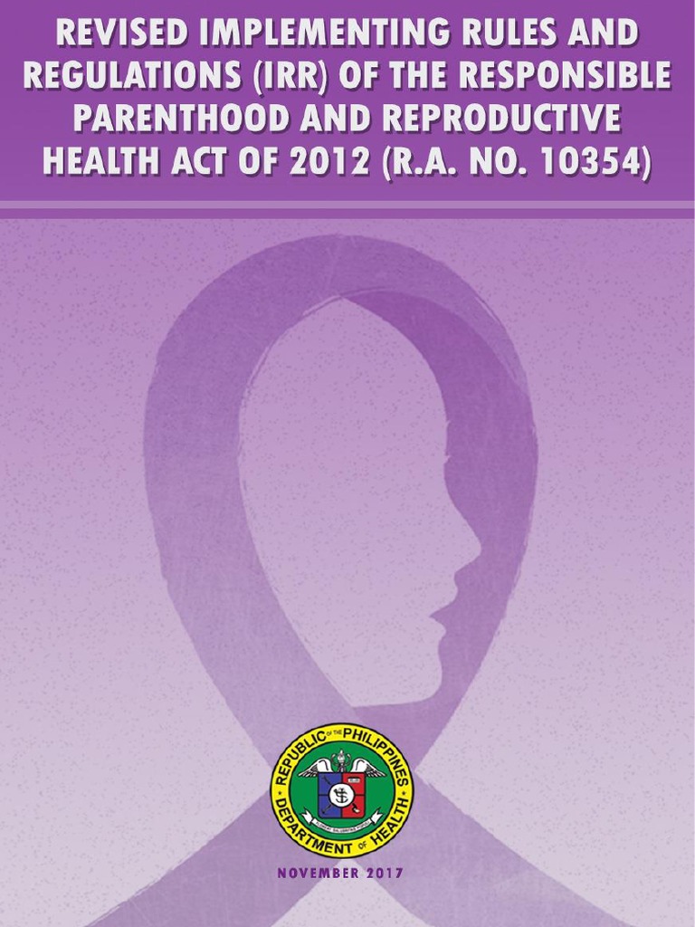 RPRH Law: Revised IRR Guide | PDF | Reproductive Health | Family Planning