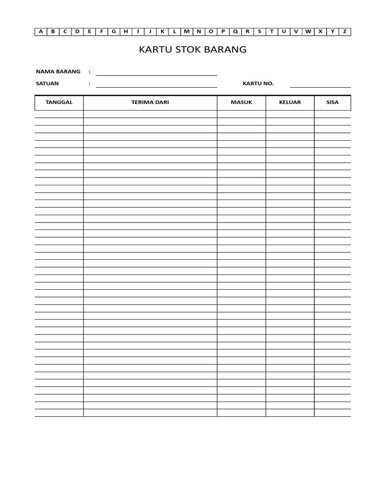 Kartu Stok Barang | PDF
