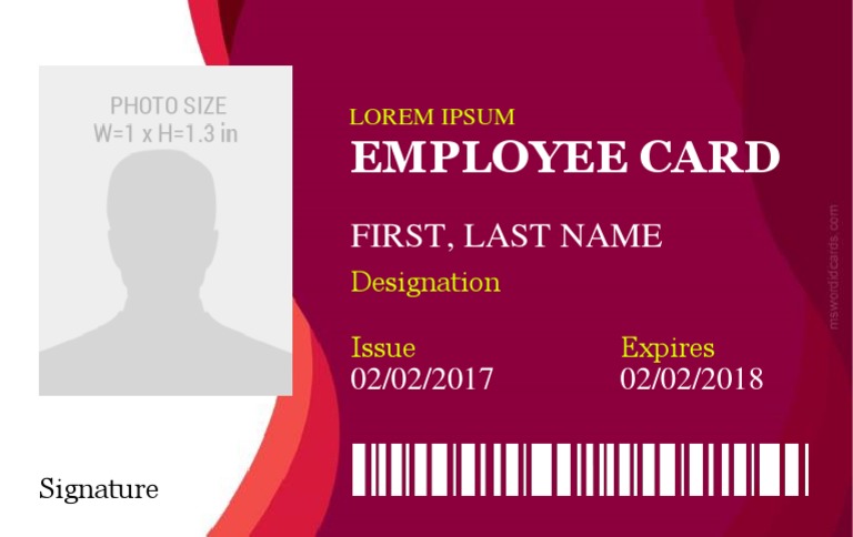 Employee Card: First, Last Name | PDF