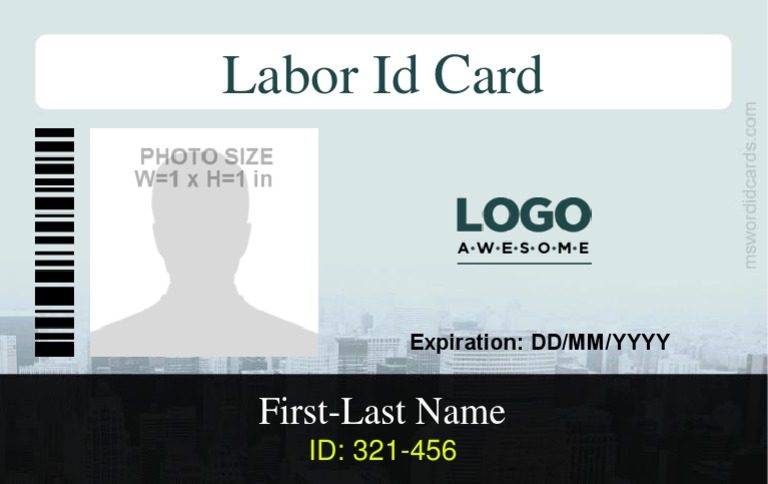 Labor Id Card: First-Last Name | PDF
