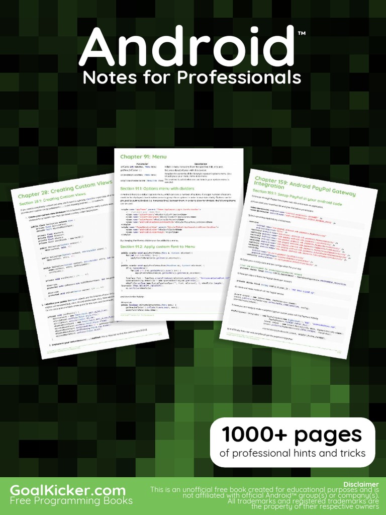 Android Notes For Professionals | PDF | Integer (Computer Science ...