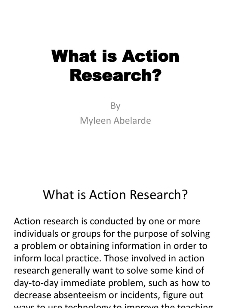 What Is Action Research | PDF | Action Research | Teachers