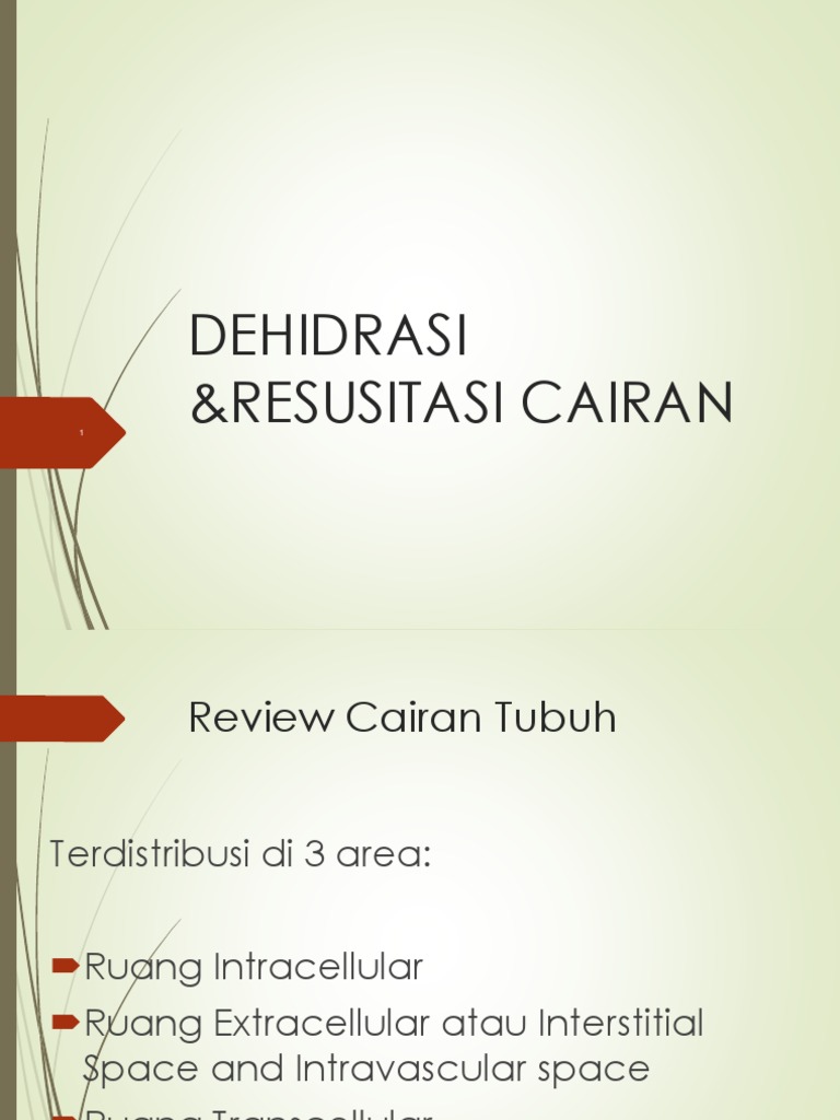 Dehidrasi & Resusitasi Cairan | PDF