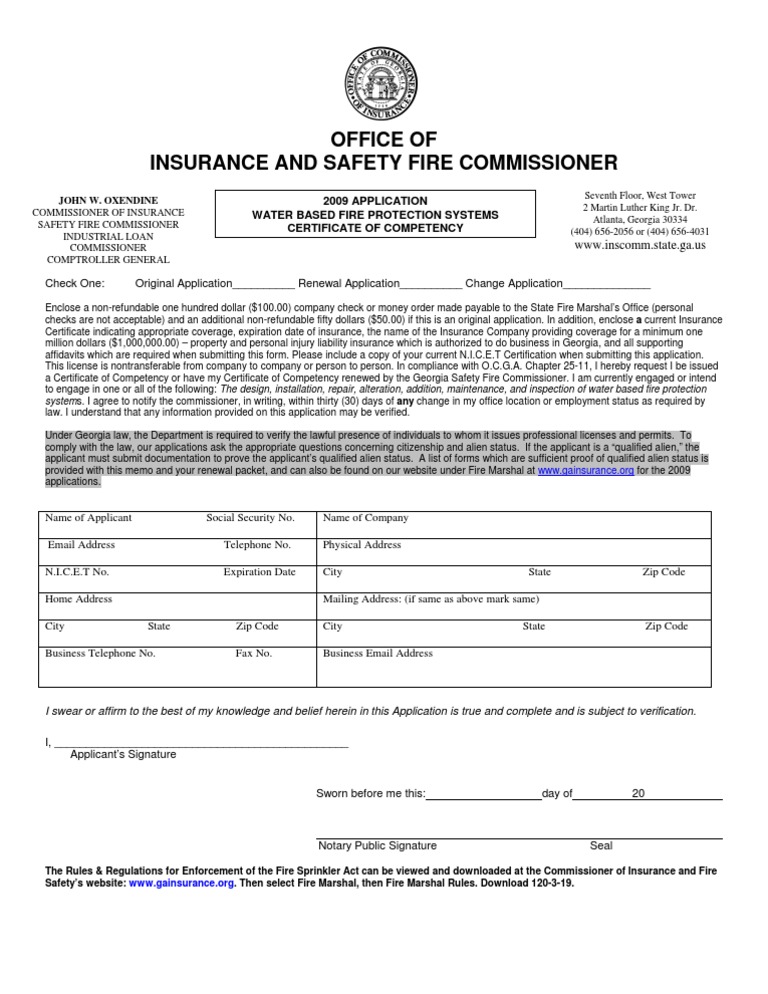 Ga Application | PDF | Georgia (U.S. State) | Insurance