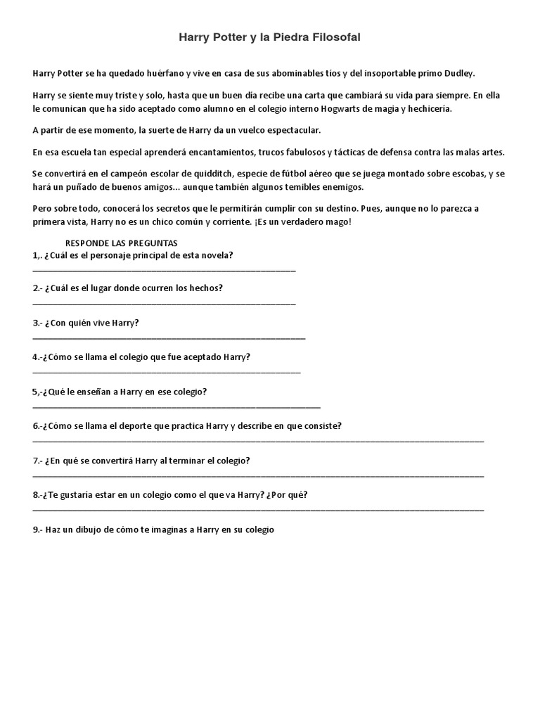 Harry Potter y La Piedra Filosofal | PDF
