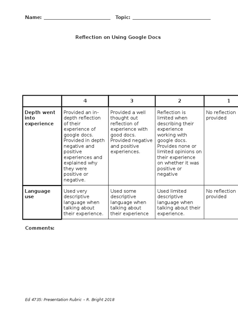 Module 1 Rubric | PDF