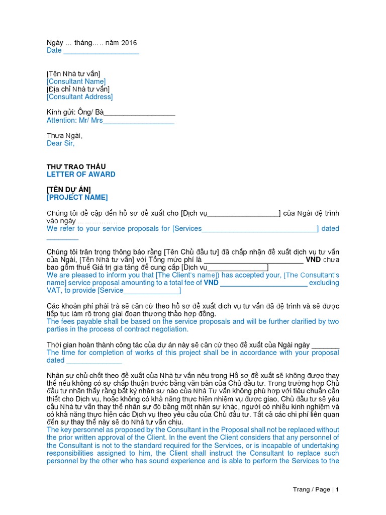 LOA - Template For Reference | PDF