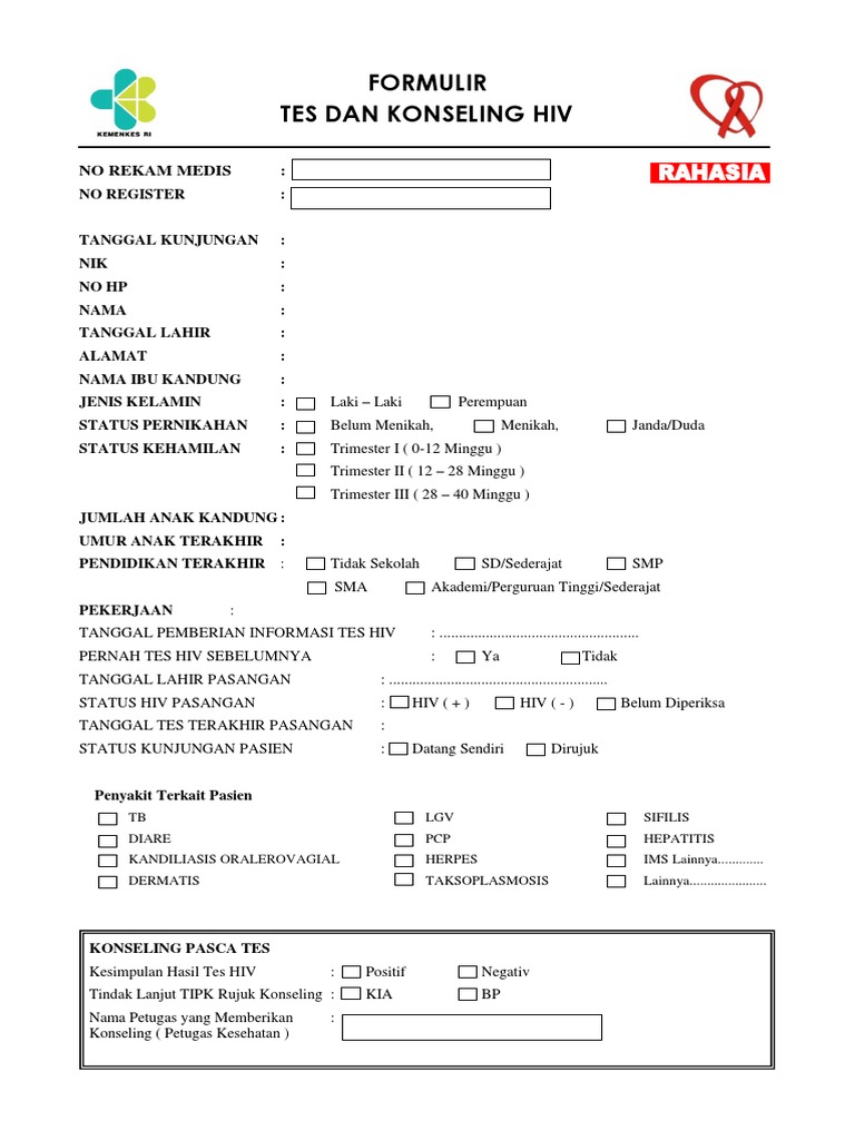 Formulir Hiv PDF | PDF