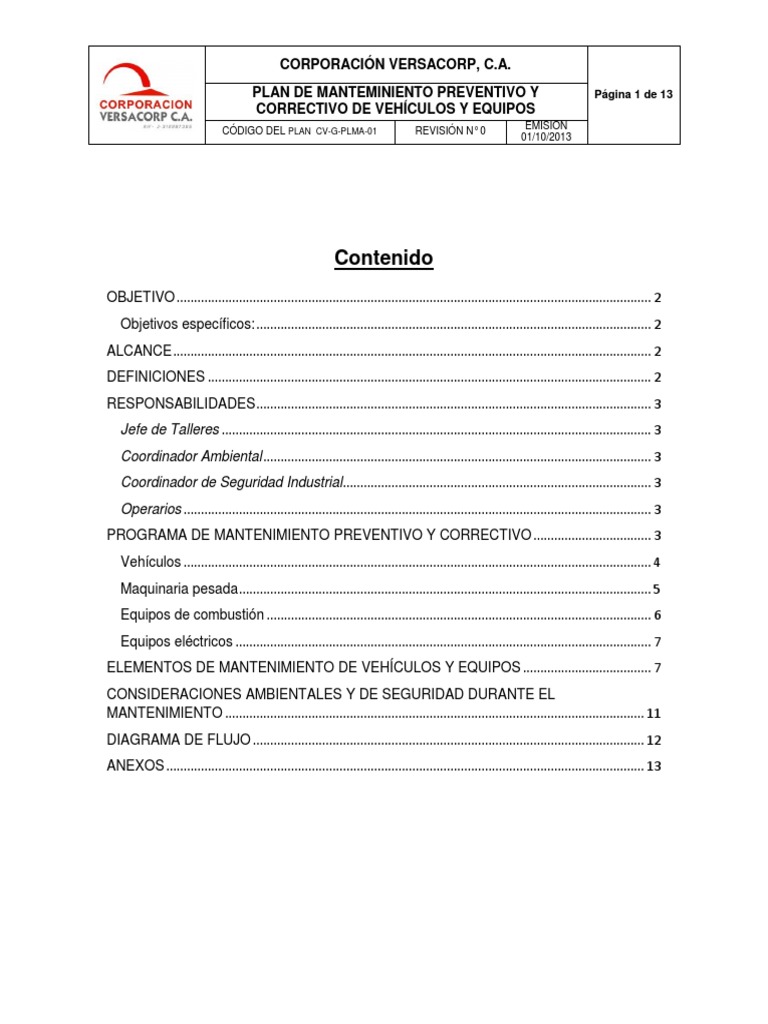 243093212-Plan-de-mantenimiento-preventivo-y-correctivo-de-vehiculos-y-equipos-docx.docx | Motor ...