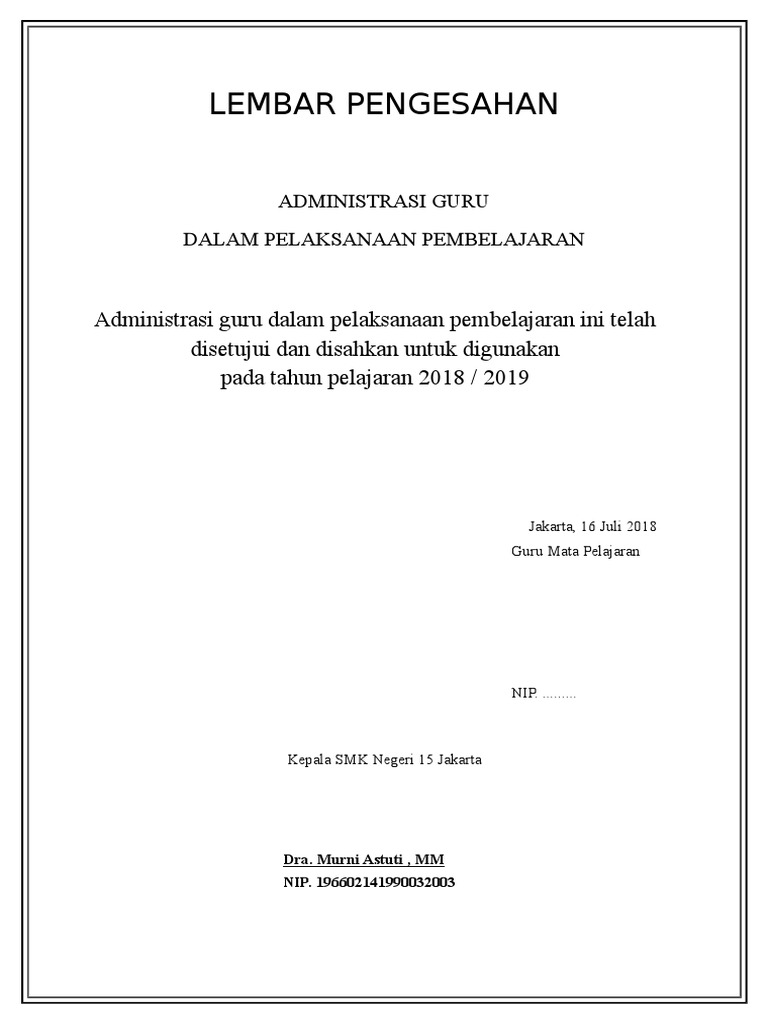 Lembar Pengesahan | PDF