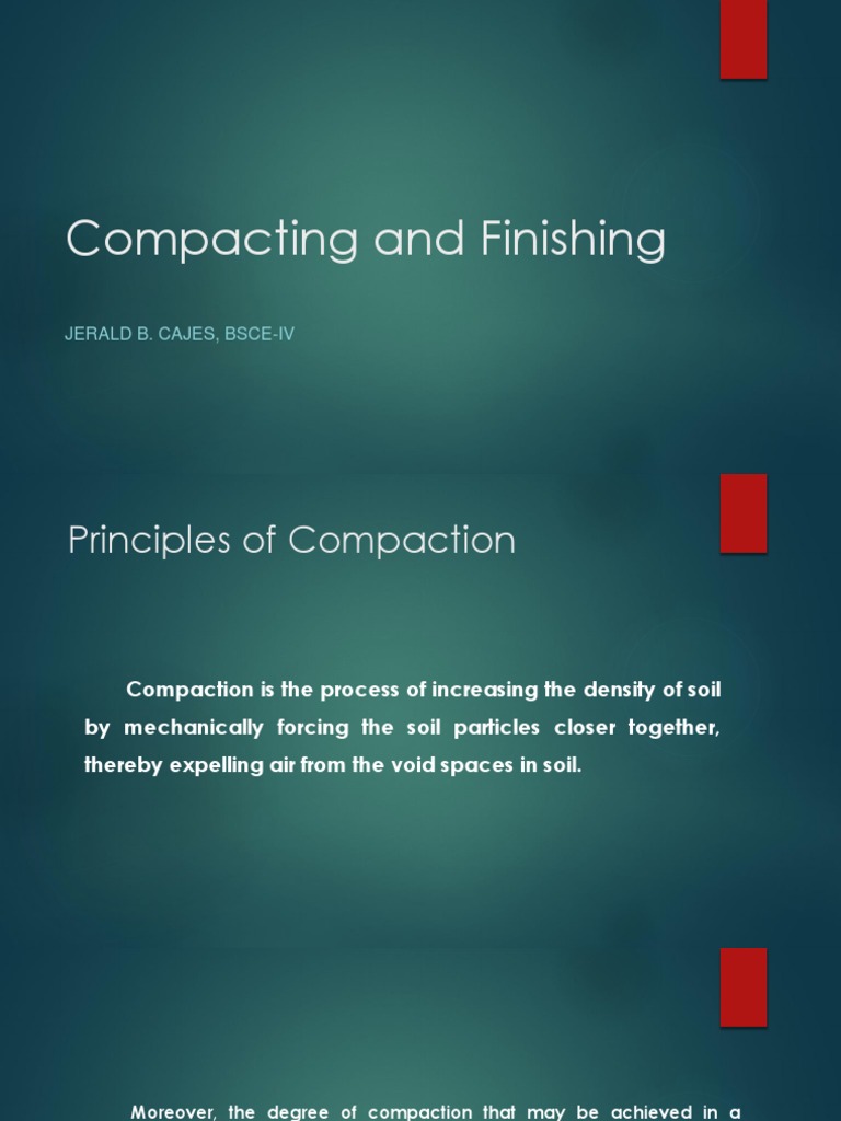 Soil Compaction Techniques Guide | PDF | Soil | Horticulture And Gardening