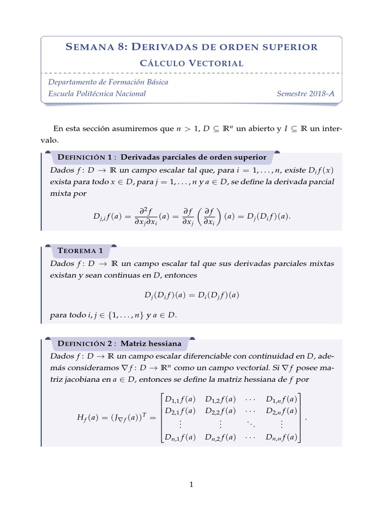 Derivadas parciales mixtas en cálculo vectorial | PDF | Derivado ...
