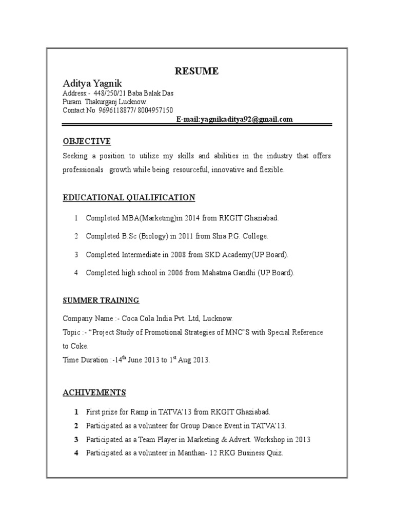 Aditya Resume | PDF