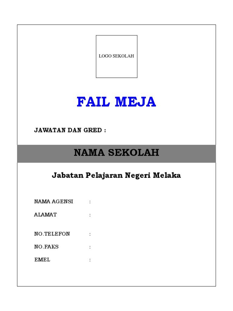 Fail Meja - Penyelia Asrama | PDF