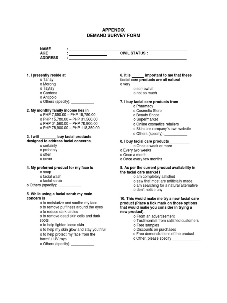 Survey On Beauty Products | Cosmetics | Retail