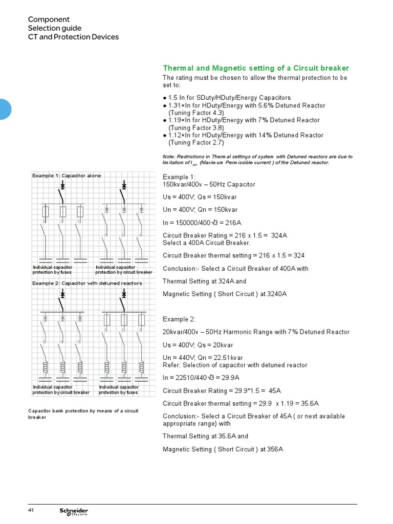 Component Selection Guide CT and Protection Devices: Thermal and ...
