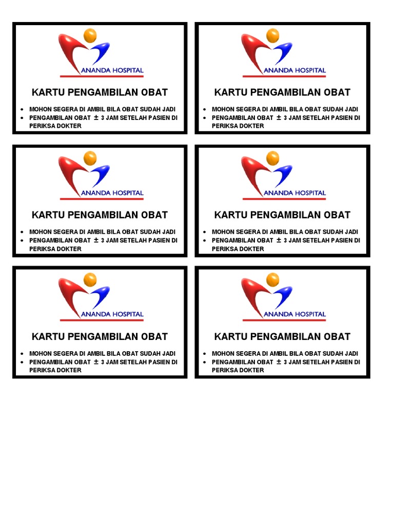 Kartu Pengambilan Obat | PDF