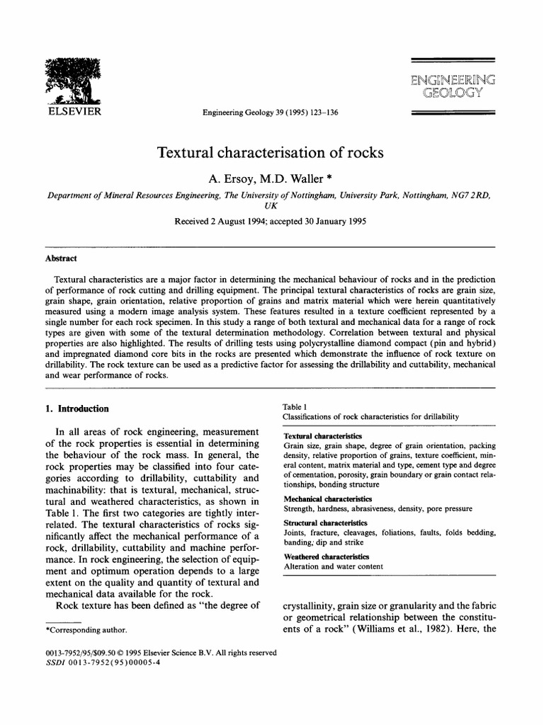 Textural Characterisation of Rocks | PDF | Hardness | Rock (Geology)