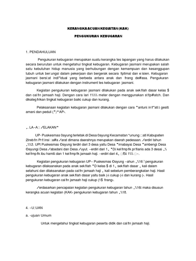 Kak Pemeriksaan Kebugaran Jasmani | PDF