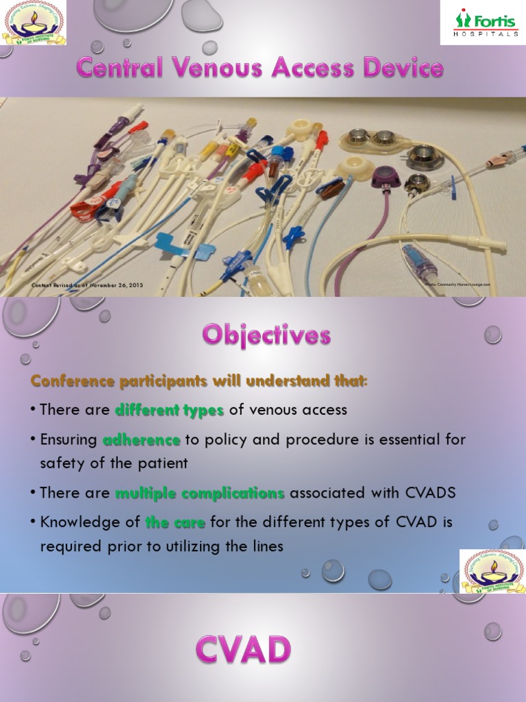 CVAD For Nurses | PDF | Intravenous Therapy | Clinical Medicine