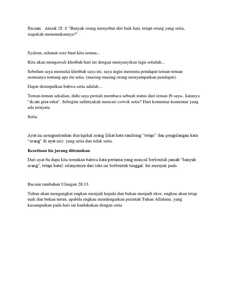 Khotbah Pemuda | PDF