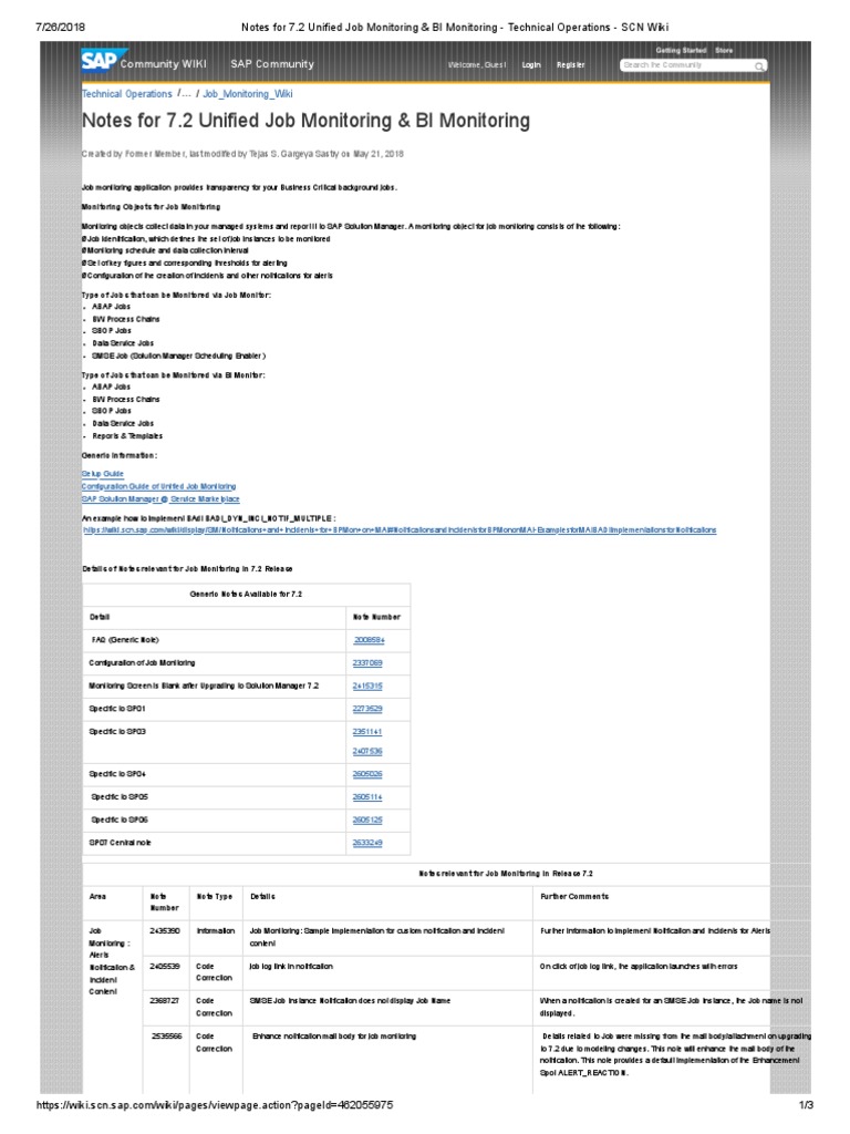 Notes For 7.2 Unified Job Monitoring & BI Monitoring - Technical ...