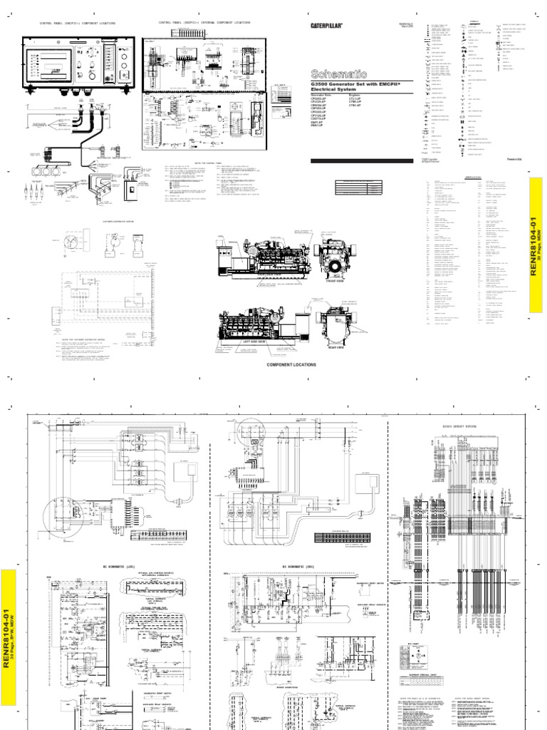 схема CAT 3516 | PDF | Switch | Electric Generator