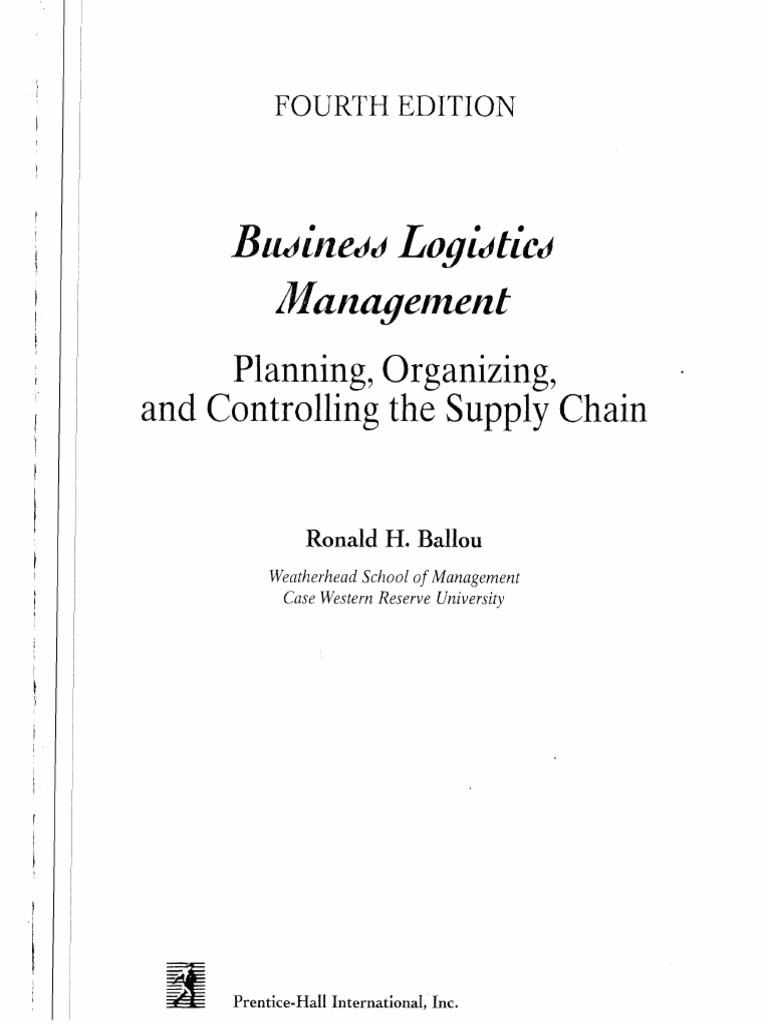 Business Logistics Mangment | PDF | Logistics | Warehouse